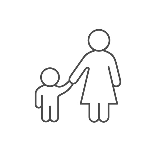 Mother breastfeeding her baby symbol Royalty Free Vector Mother breastfeeding her baby symbol Royalty Free Vector