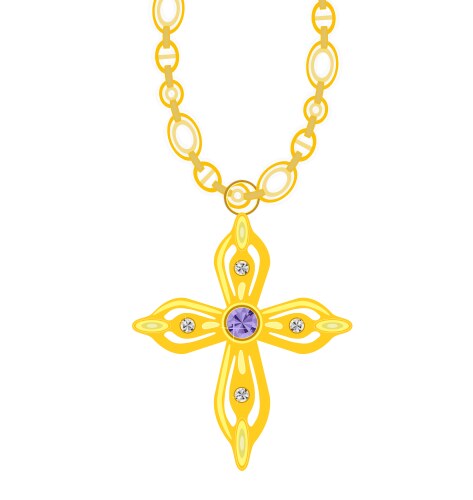 Necklace with blue gems Royalty Free Vector Image