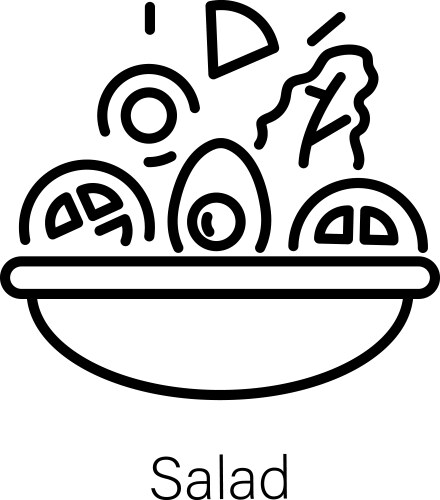 Making salad Royalty Free Vector Image - VectorStock
