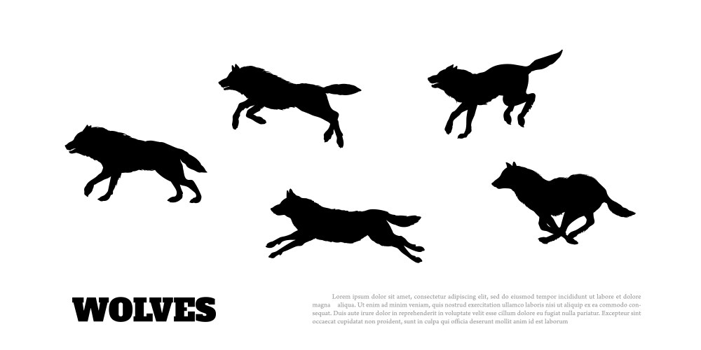 Running Wolf Vector Images (over 970)