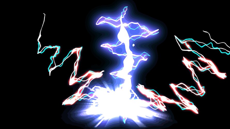 Blue lightning bolt cartoon Vector Images & Graphics for Commercial Use ...