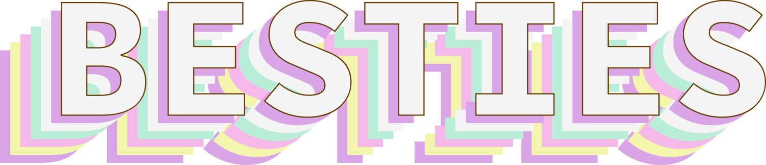 Best friends forever logo design happy friendship Vector Image