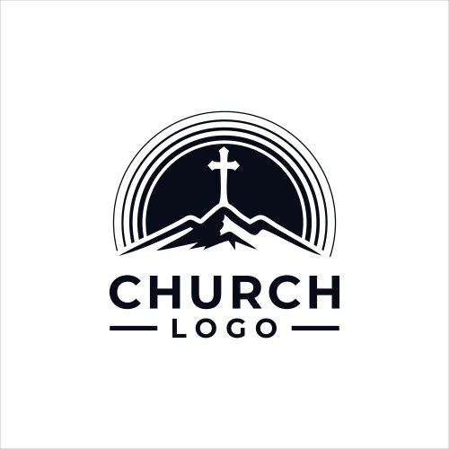 Church logo design inspiration idea concept Vector Image