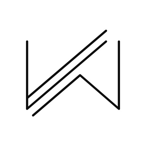 Minimalist letter mark logo Royalty Free Vector Image