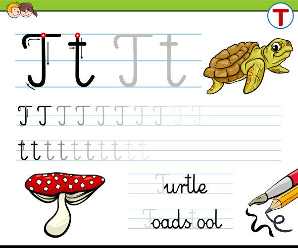 Letter i uppercase and lowercase cute children Vector Image