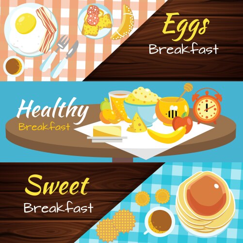 Breakfast poster Royalty Free Vector Image - VectorStock