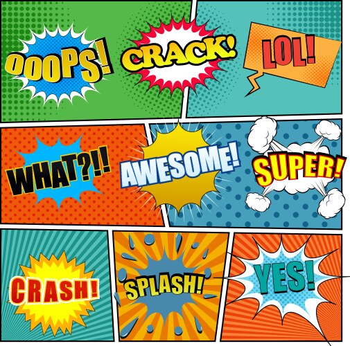 Comic book cover page city superhero empty comics Vector Image