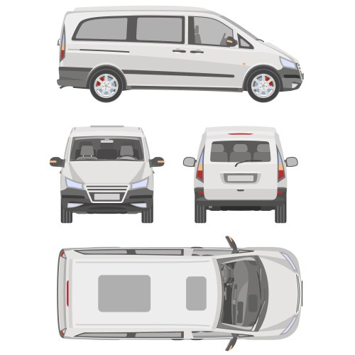 Ford transit passenger van l3h3 2014-2018 Vector Image