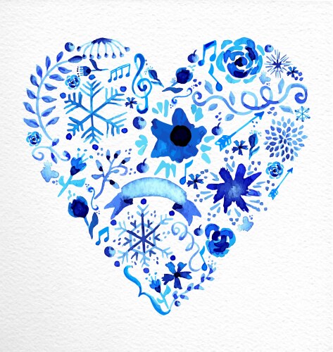 Frozen heart Royalty Free Vector Image - VectorStock