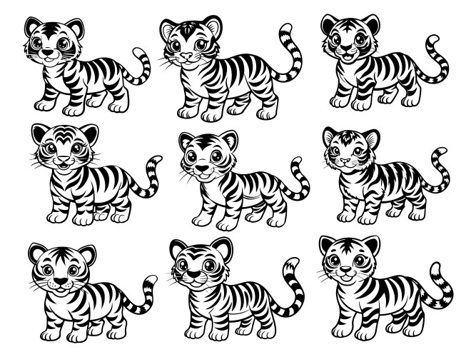 Tiger Cub Vector Images (over 3,000)