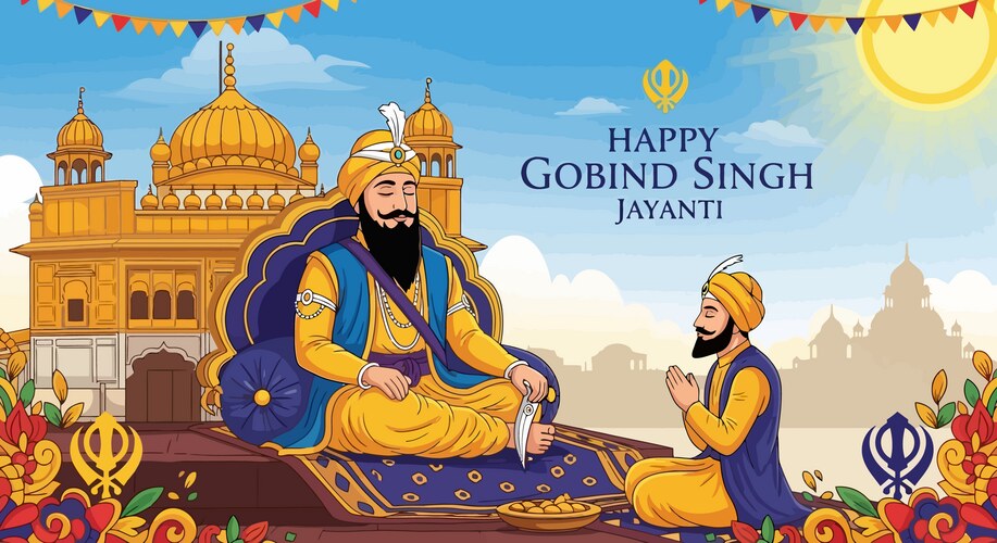 Guru Gobind Singh Jayanti Celebration – Royalty-Free Vector | VectorStock