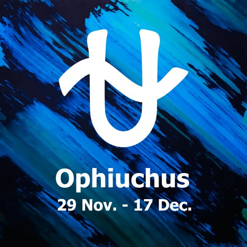 Zodiac sign ophiuchus on cosmic explosion Vector Image