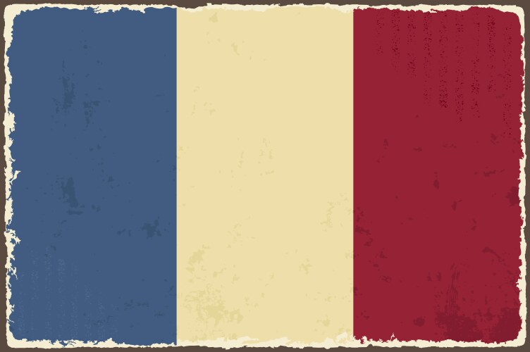French grunge flag Royalty Free Vector Image - VectorStock