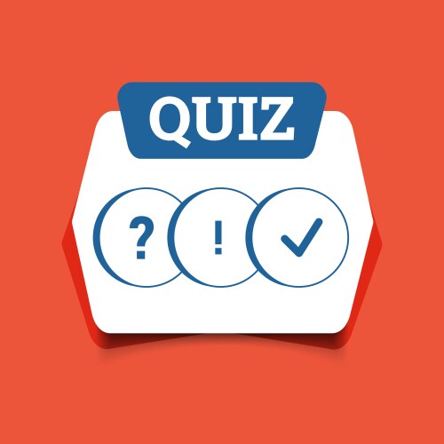 Quiz time question mark banner design template Vector Image