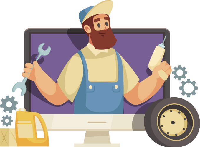 Cartoon blogger icon Royalty Free Vector Image