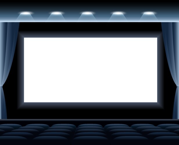 Movie cinema screen background template Royalty Free Vector
