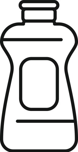 Plastic bottle packaging showing blank label Vector Image