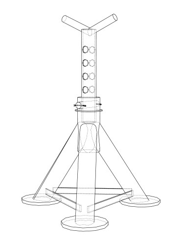 Axle stand isolated Royalty Free Vector Image - VectorStock