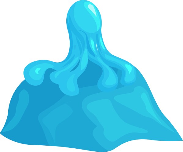 Big gooey blob of dark blue slime spreading Vector Image