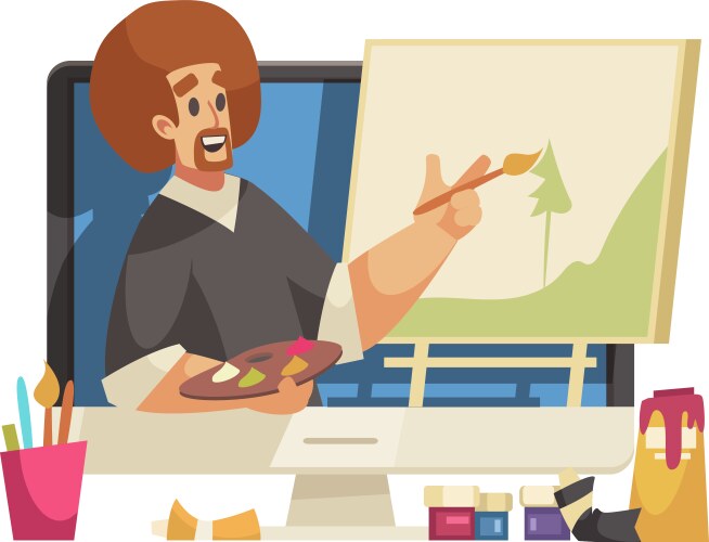 Blogger cartoon Royalty Free Vector Image - VectorStock