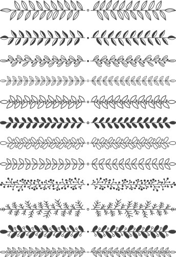 Hand drawn dividers set Royalty Free Vector Image