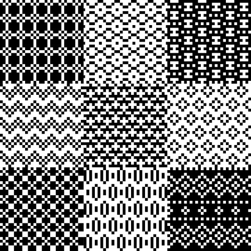 Pixel pattern set Royalty Free Vector Image - VectorStock