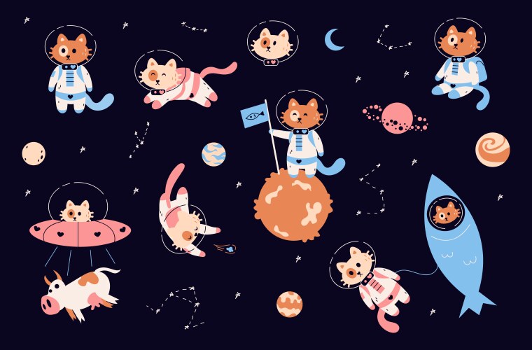 Space Cat Vector Images (over 6,400)