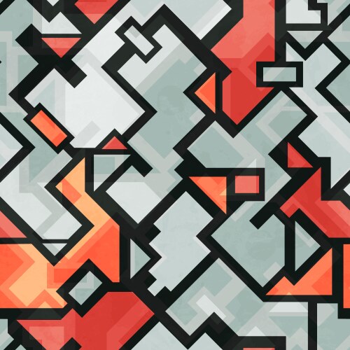 Red circuit seamless pattern Royalty Free Vector Image