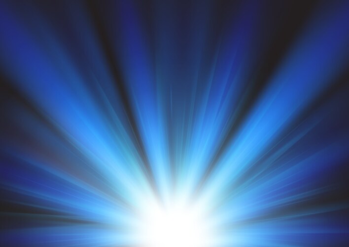 Blue light shining from darkness Royalty Free Vector Image