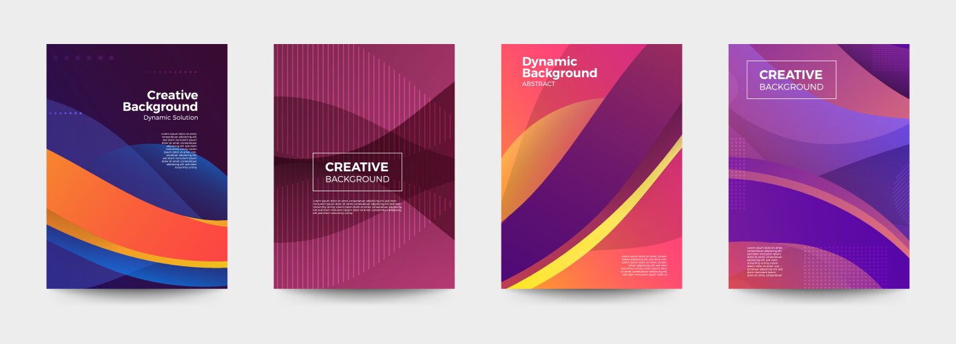 Cover design dynamic background Royalty Free Vector Image