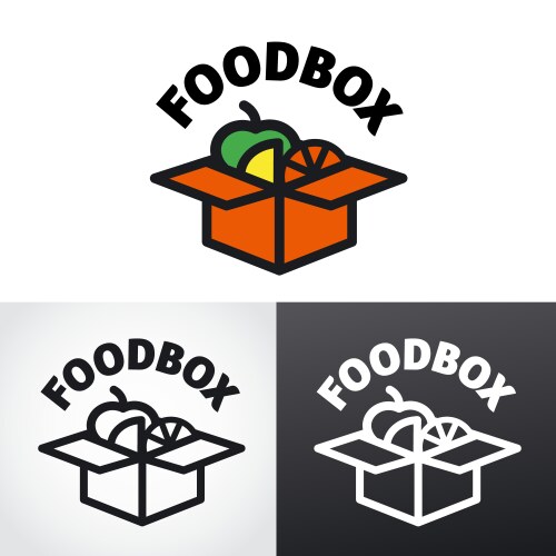 Dog box logo bubble Royalty Free Vector Image - VectorStock