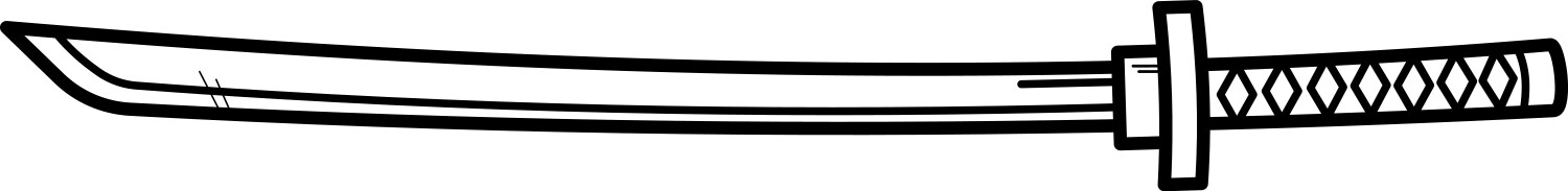 Japanese katana sword Royalty Free Vector Image