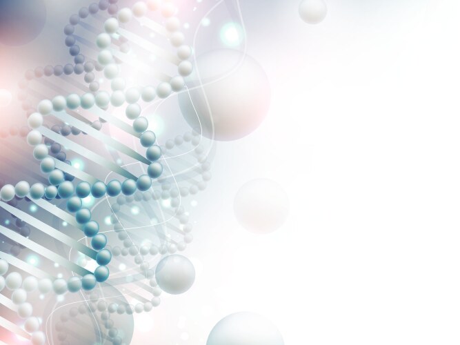 Science background with dna Royalty Free Vector Image