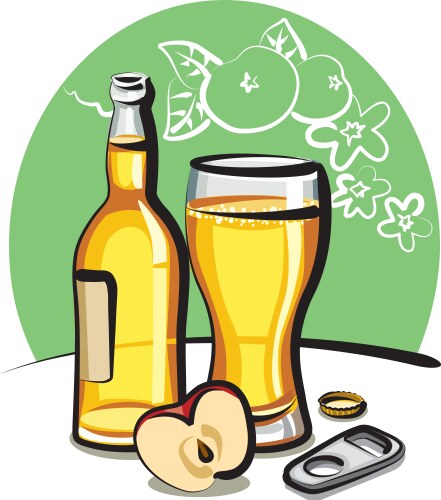 Apple cider background Royalty Free Vector Image