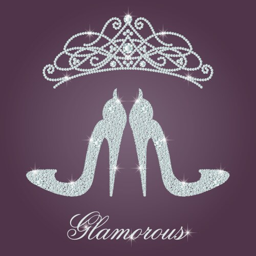 Elegant ladies high heels shoe shape made Vector Image