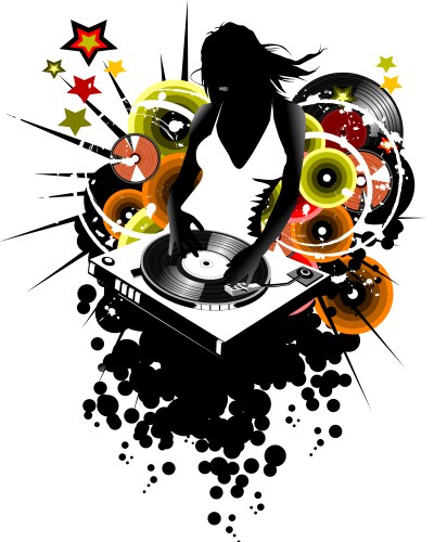 Girl Dj Vector