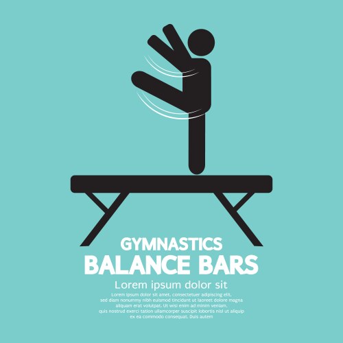 Cartoon of a gymnastics balance beam Royalty Free Vector