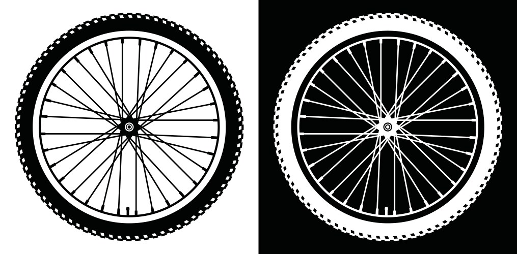 Bicycle wheel on white background Royalty Free Vector Image