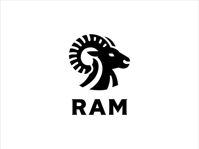 Ram logo design Royalty Free Vector Image - VectorStock