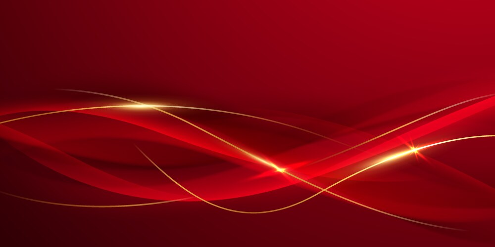 Abstract background design modern red and gold Vector Image