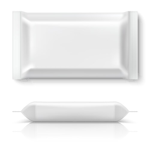 Salmon fish package mockup set realistic Vector Image