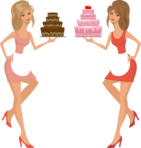 Housewife Holding Cake Vector Images (over 110)