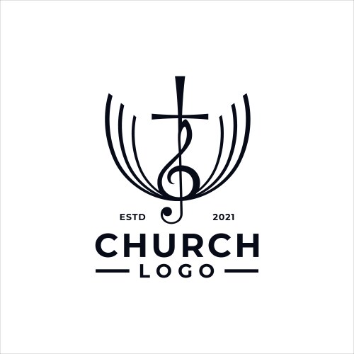 Church logo design inspiration idea concept Vector Image