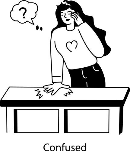 Confused Royalty Free Vector Image - VectorStock