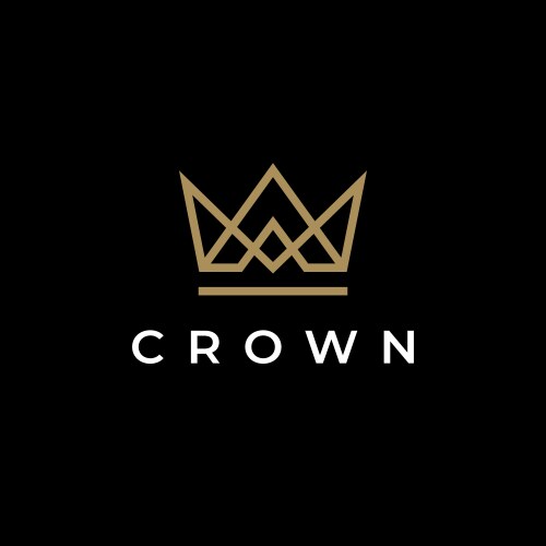 Crown logo icon Royalty Free Vector Image - VectorStock