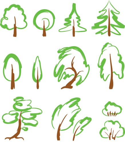 Stylized tree Royalty Free Vector Image - VectorStock