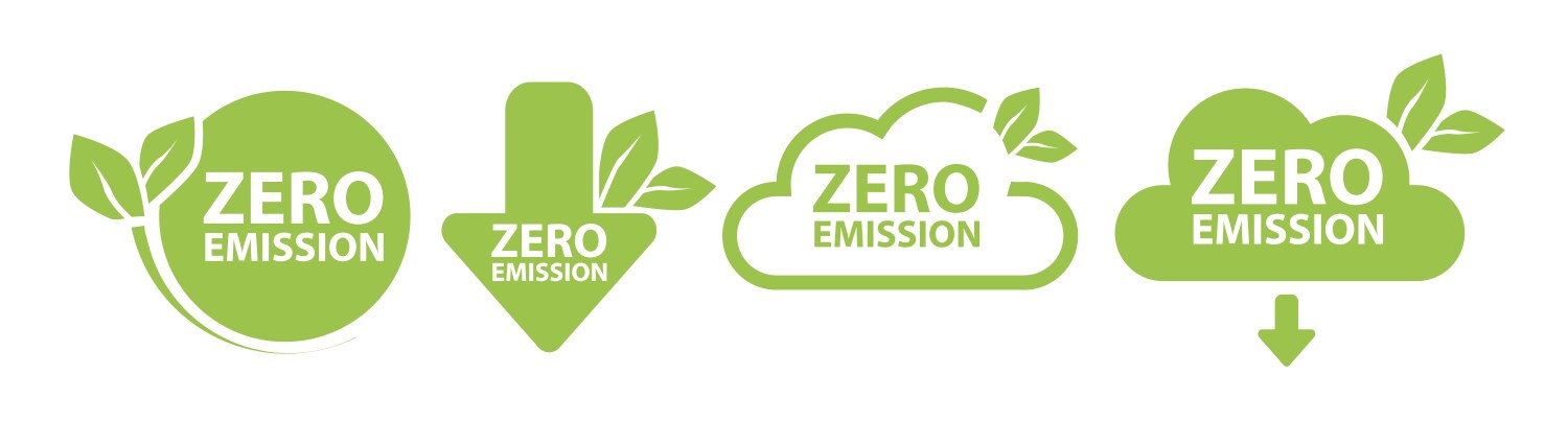 Zero emission carbon neutral greenhouse gas Vector Image