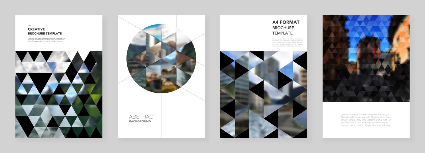 Cover page design template trendy brochure layout Vector Image