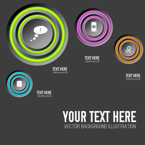 Abstract infographics number options template Vector Image