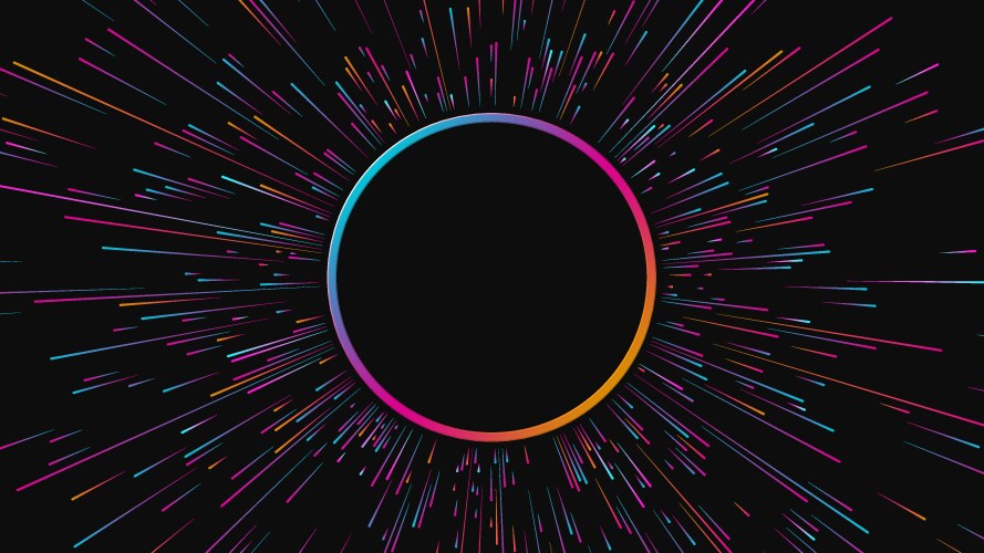 Speed lines circle frames Royalty Free Vector Image